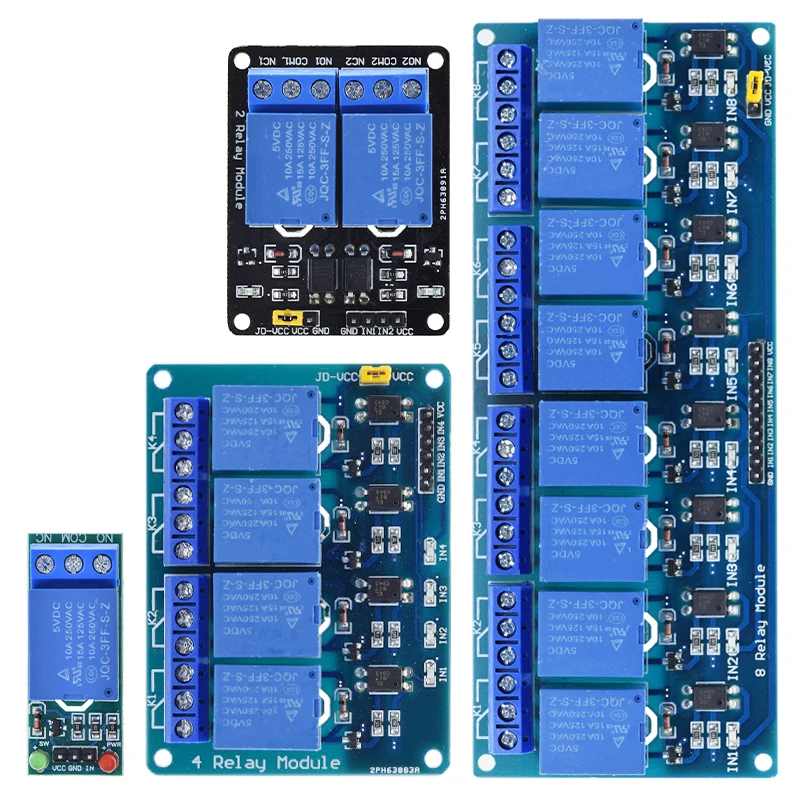 5V 12V 24V Relay Module With Optocoupler Relay Output 1 2 4 6 8 16Way ...