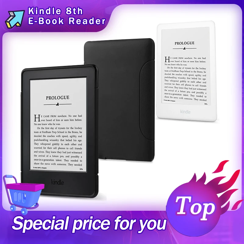 Original-Kindle-8-E-Book-Reader-Ebook-Touch-Screen-Sem-Backlight-E-ink ...