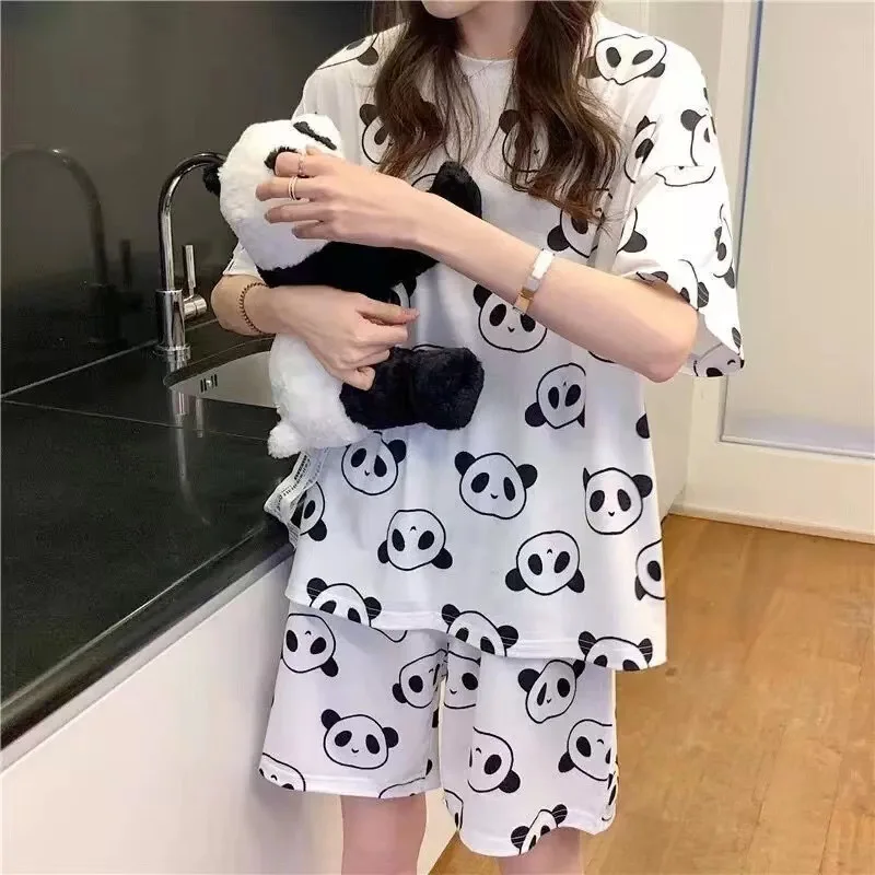 Pajamas-for-Women-Chinese-Panda-Summer-Short-Sleeve-Women-Clothing ...
