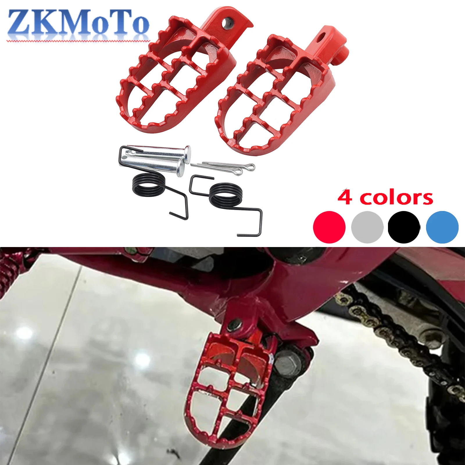 Motorcycle-Foot-Pegs-Rests-Footpegs-For-Yamaha-PW50-PW80-TW200-For ...