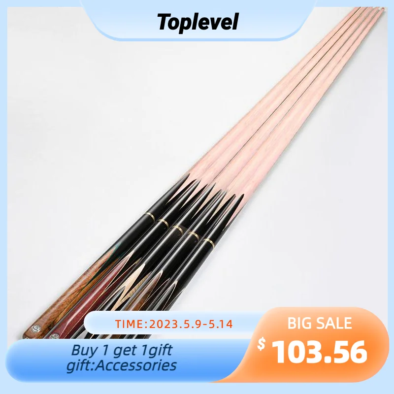 O'MIN Enlighten One Piece 3/4 Jointed Maple Snooker Cue with Case with ...