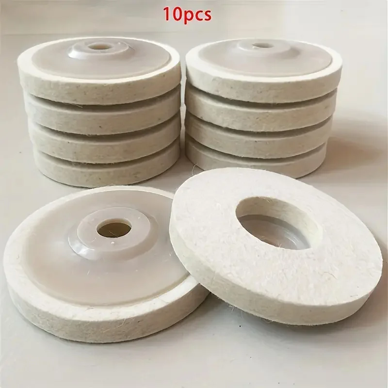 10pcs-Wool-Polishing-Wheel-Mirror-Surface-Buffing-Wheels-Felt-Grinding ...