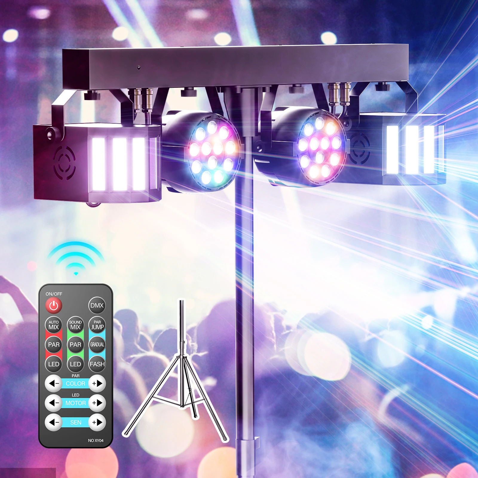 Stage-Effect-Lights-Set-4PCS-RGBW-Par-Light-with-Holder-Stand ...