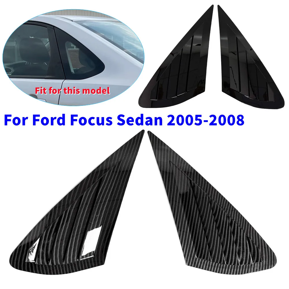 2PCS For Ford Focus Sedan 2005-2008 Car Rear Window Quarter Louver ...