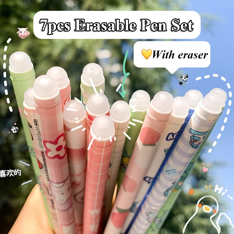 Kawaii-Erasable-Gel-Pen-Set-0-5mm-Blue-red-Refill-Ballpoint-Pen-for ...