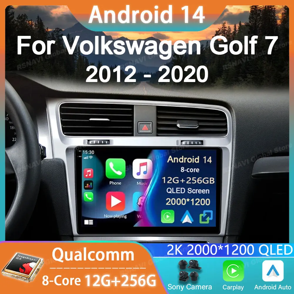 Car Radio Android 14 For Volkswagen VW Golf 7 2013 - 2020 MK7 LHD GPS ...