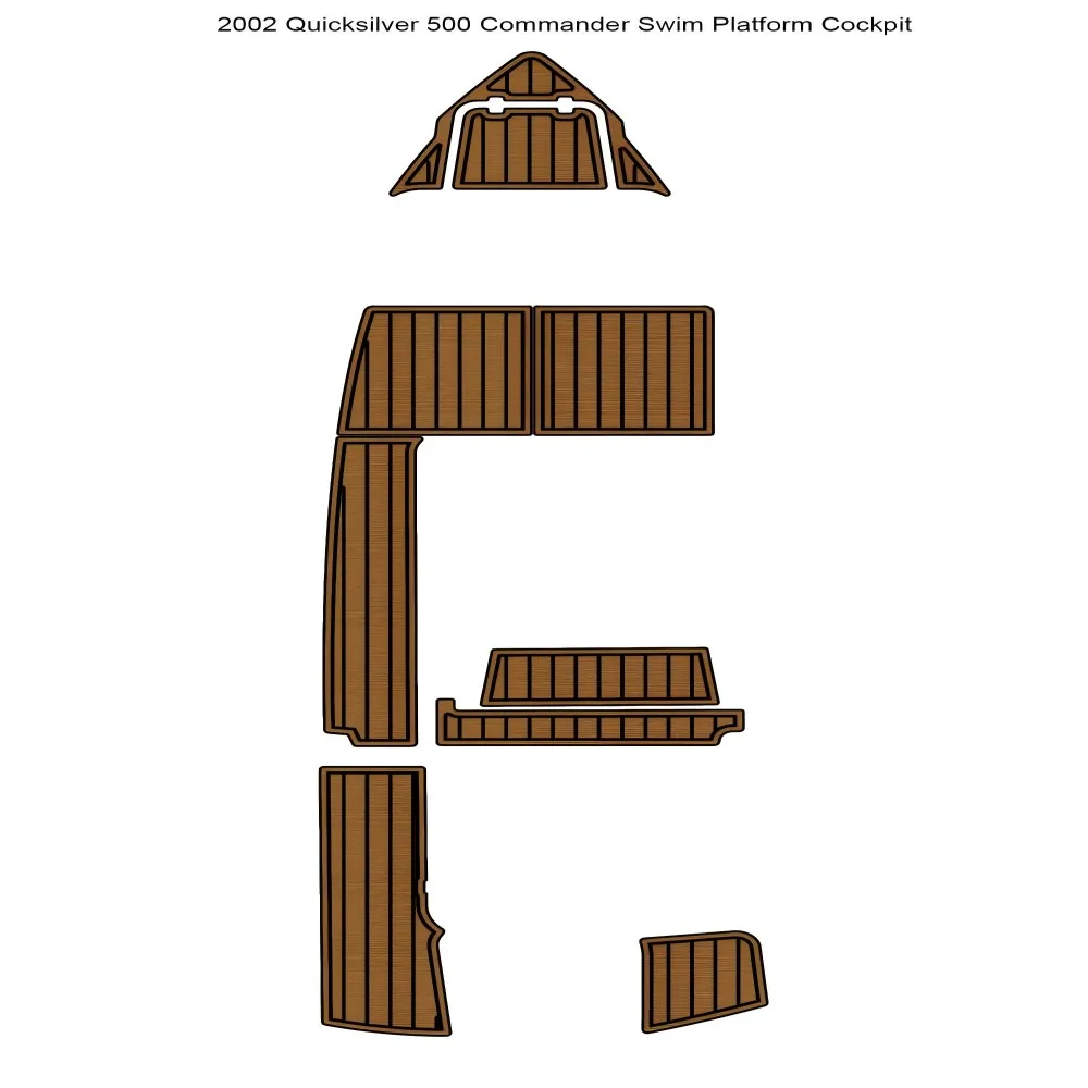 2002-Quicksilver-500-Commander-Swim-Platform-Cockpit-Pad-Boat-EVA-Teak ...