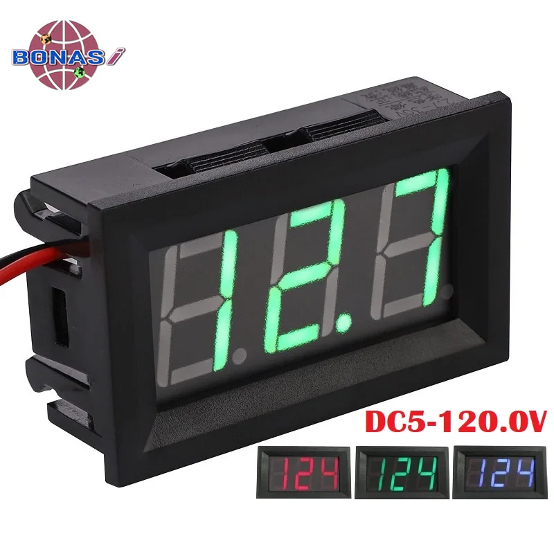 DC5V-120V-Mini-Digital-Two-Wire-Voltmeter-0-56-Inch-LED-Display-Panel ...