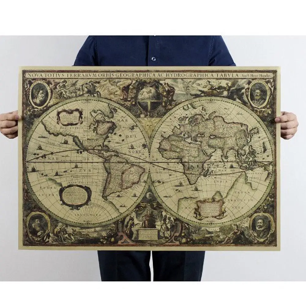 Mapa-del-mundo-Retro-mapa-n-utico-del-oc-ano-p-ster-de-papel-Kraft ...