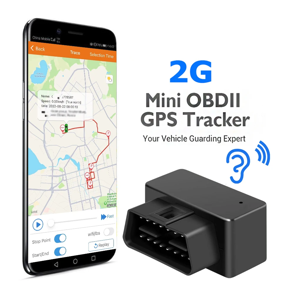 Car-OBDII-GPS-Tracker-Locator-Voice-Monitor-Real-Time-Over-Speed-Alarm ...