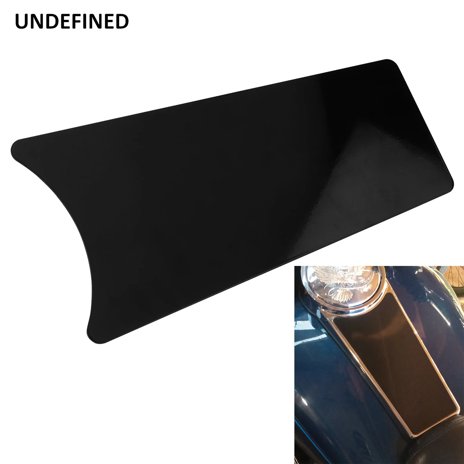 Gloss-Black-Gas-Tank-Console-Dash-Insert-Cover-For-Harley-Touring ...