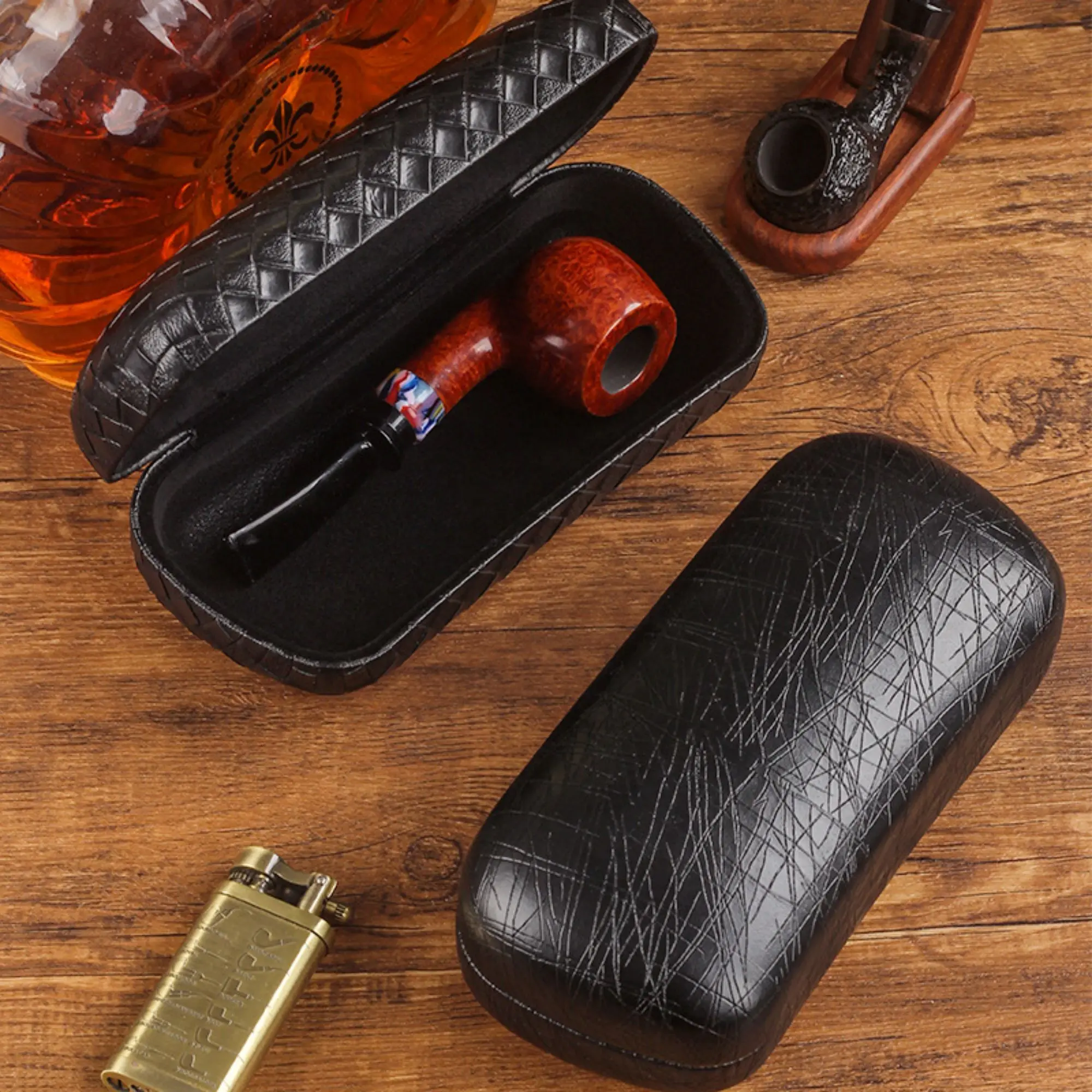 Pressure-Resistance-Leather-Tobacco-Pouche-Portable-Smoking-Pipe-Case ...