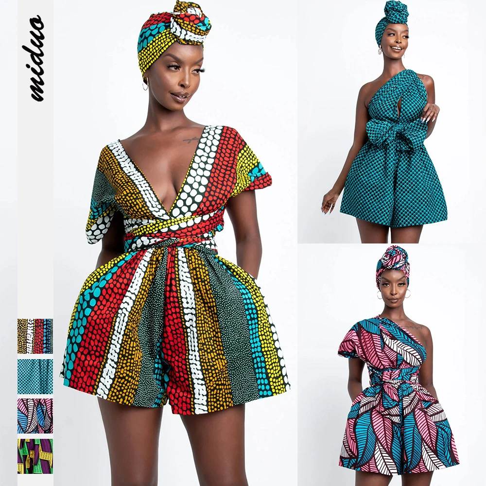 Robe Africaine Imprimée, Taille Haute, Décolleté En V Profond, Sexy ...
