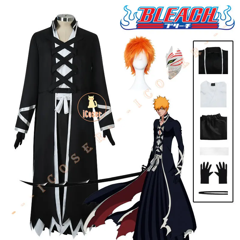 Anime Bleach Kurosaki Ichigo Cosplay Costume Thousand Year Blood War ...