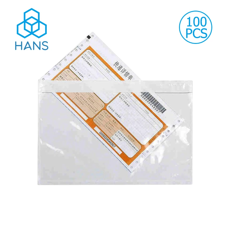 100PCS-Transparent-Envelope-Clear-With-Packing-List-Enclosed-Printing ...