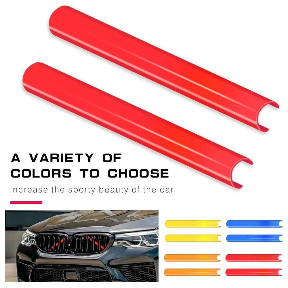 2pcs-Car-Front-Grille-Trim-Strips-Cover-Frame-Sticker-For-BMW-E60-E61 ...
