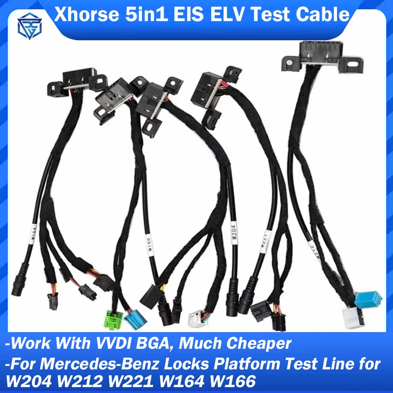 Xhorse EIS ELV Test Cables (5 In 1) for Mercedes Works Together with ...