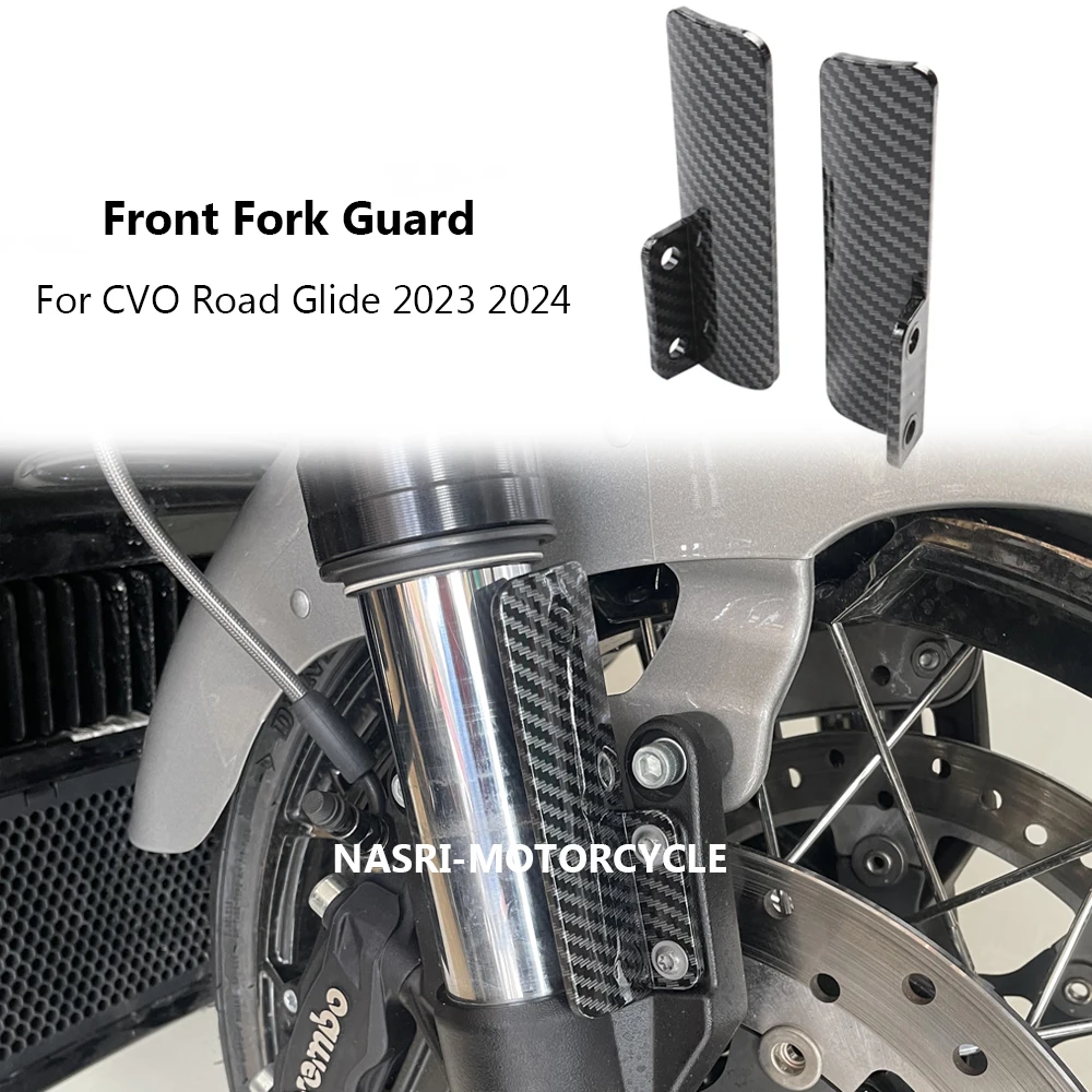Motorcycle-Carbon-Fiber-Pattern-Front-Fork-Guard-Cover-Lower-Dust ...