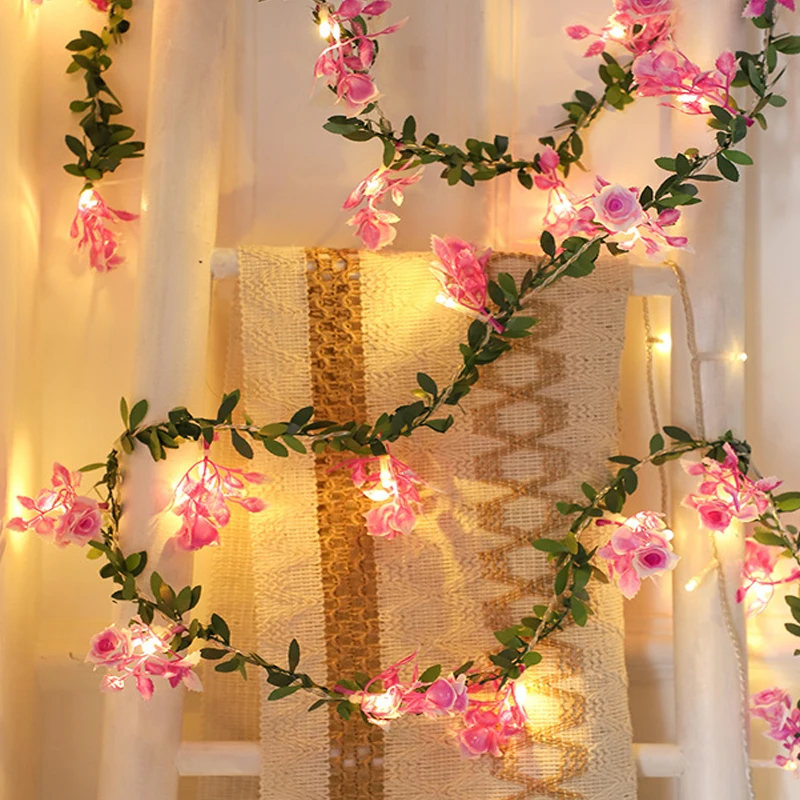 Unquie-Orchid-Flower-LED-String-Lights-Floral-Holiday-Lighting-Vase ...