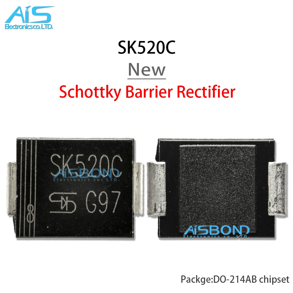 Diodo-rectificador-Schottky-SMC-DO-214AB-nuevo-y-Original-SK510C-SK520C ...