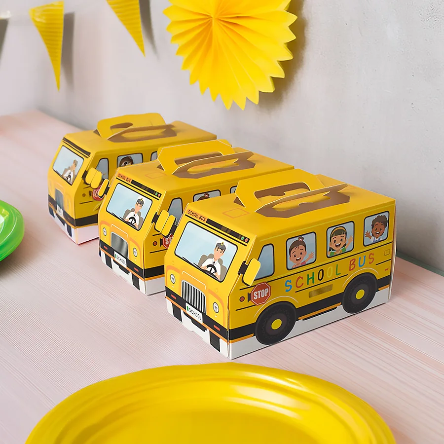 5-20Pcs Creative School Bus Gift Box Kids Back to School Party Favors ...