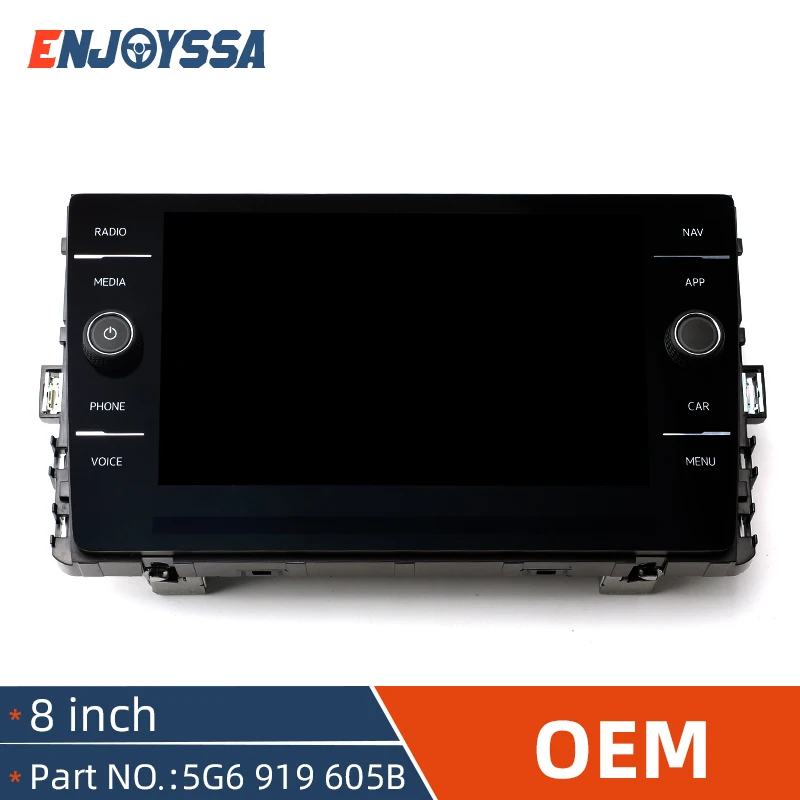 For VW Golf 7 Passat B8 Original 8 inch Touch Screen Glass MIB Display Multi-media OE: 5G6 919 ...