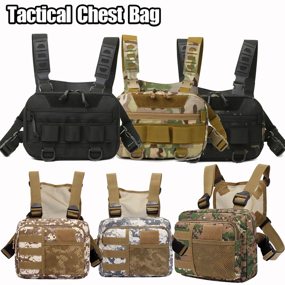 Tactical-Chest-Rig-Backpack-Camping-Recon-Kit-Bag-Molle-Vest-EDC-Front ...