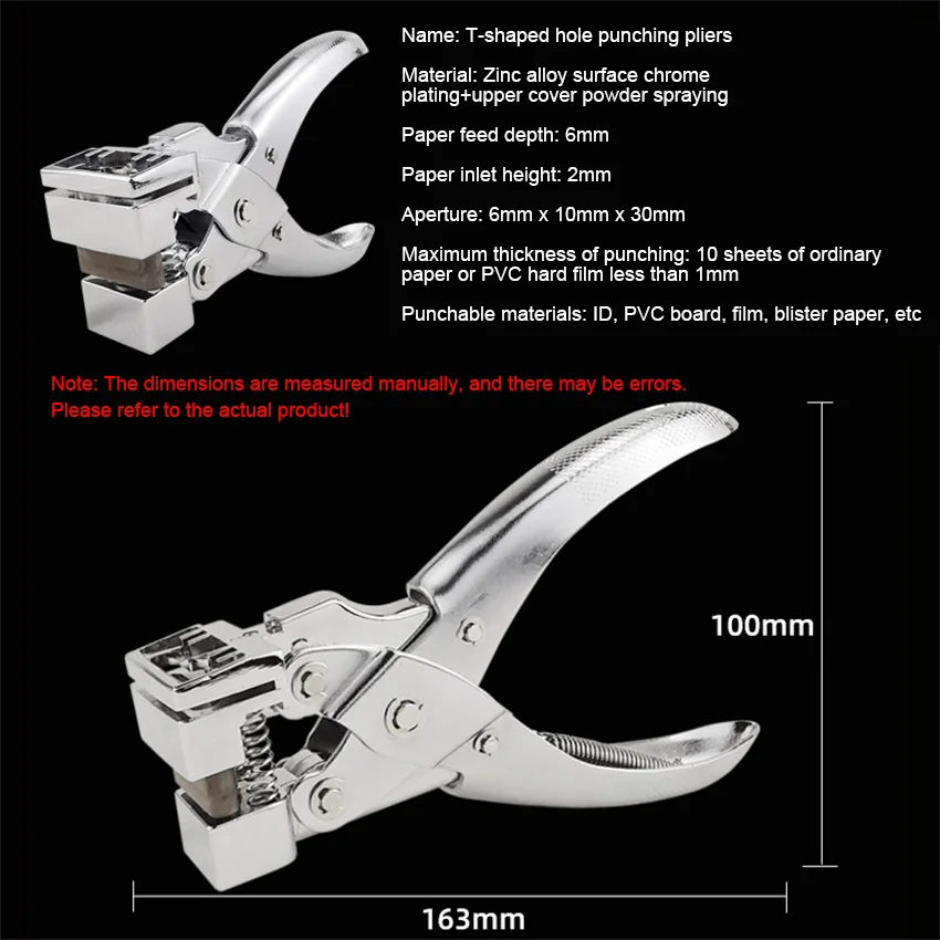 T Slot Shape Cut PVC Plastic ID Cutter Paper Tag Punching Pliers Heavy ...