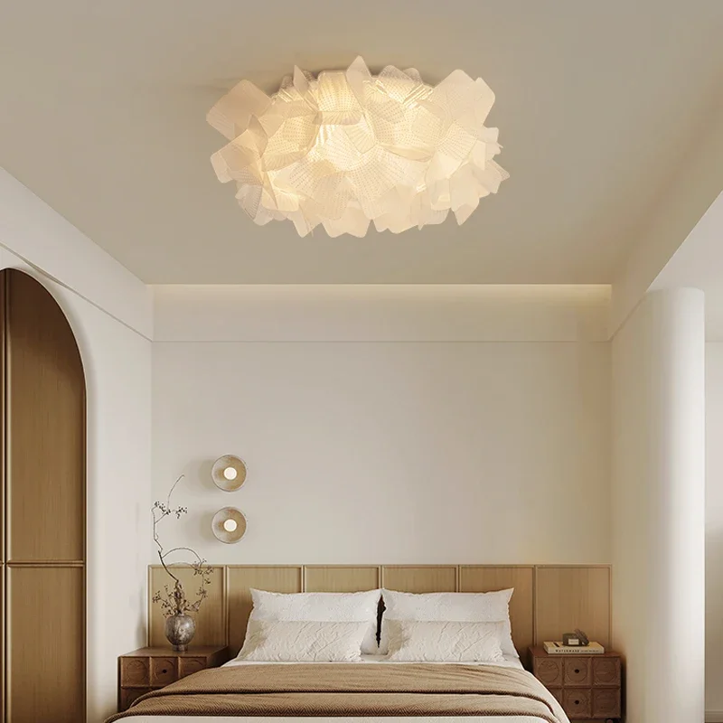 2026 Bedroom Lamp LED Flower Ceiling Light Nordic Room Light Luxury ...