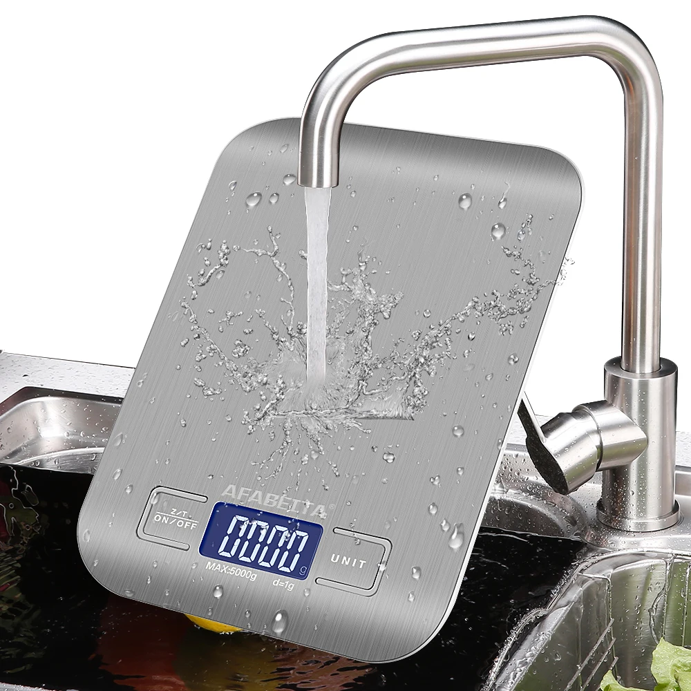 10kg/5kg oz/ml/lb/g balança de cozinha de aço inoxidável pesando comida ...