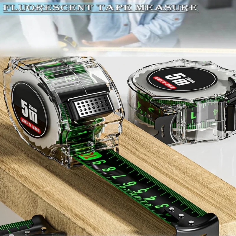 5M-10M-Self-Locking-Fluorescent-Steel-Tape-Measure-High-Precision-Laser ...