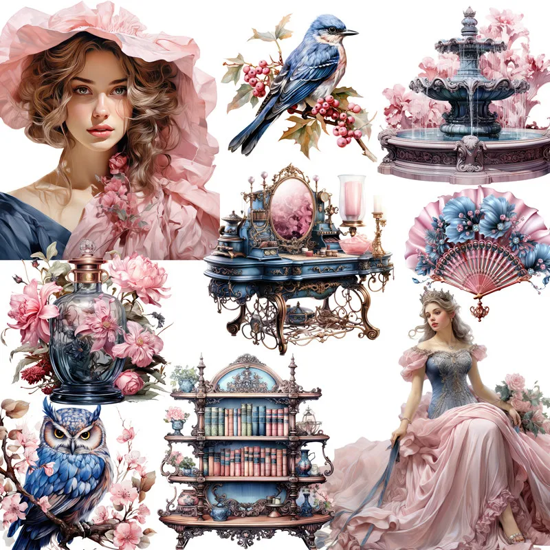 Blue-Pink-Girl-Stickers-Crafts-And-Scrapbooking-stickers-kids-toys-book ...