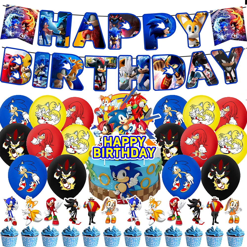 The-Sonic-Kids-Happy-Birthday-Party-Supplies-Cartoon-Balloons-Set ...