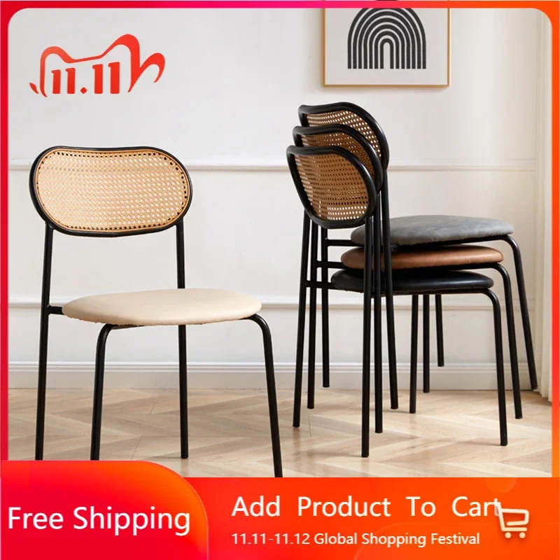 Nordic-Rattan-Stool-Dining-Chairs-Space-Saving-Unique-Apartment ...