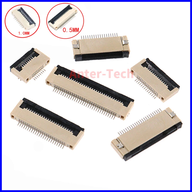 10pcs-0-5mm-1mm-Pitch-Under-Clamshell-Socket-FPC-FFC-Flat-Cable ...