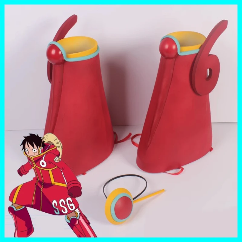 Anime One Cos Piece Monkey D. Luffy Shoe Covers Leg Armor Cosplay Prop ...