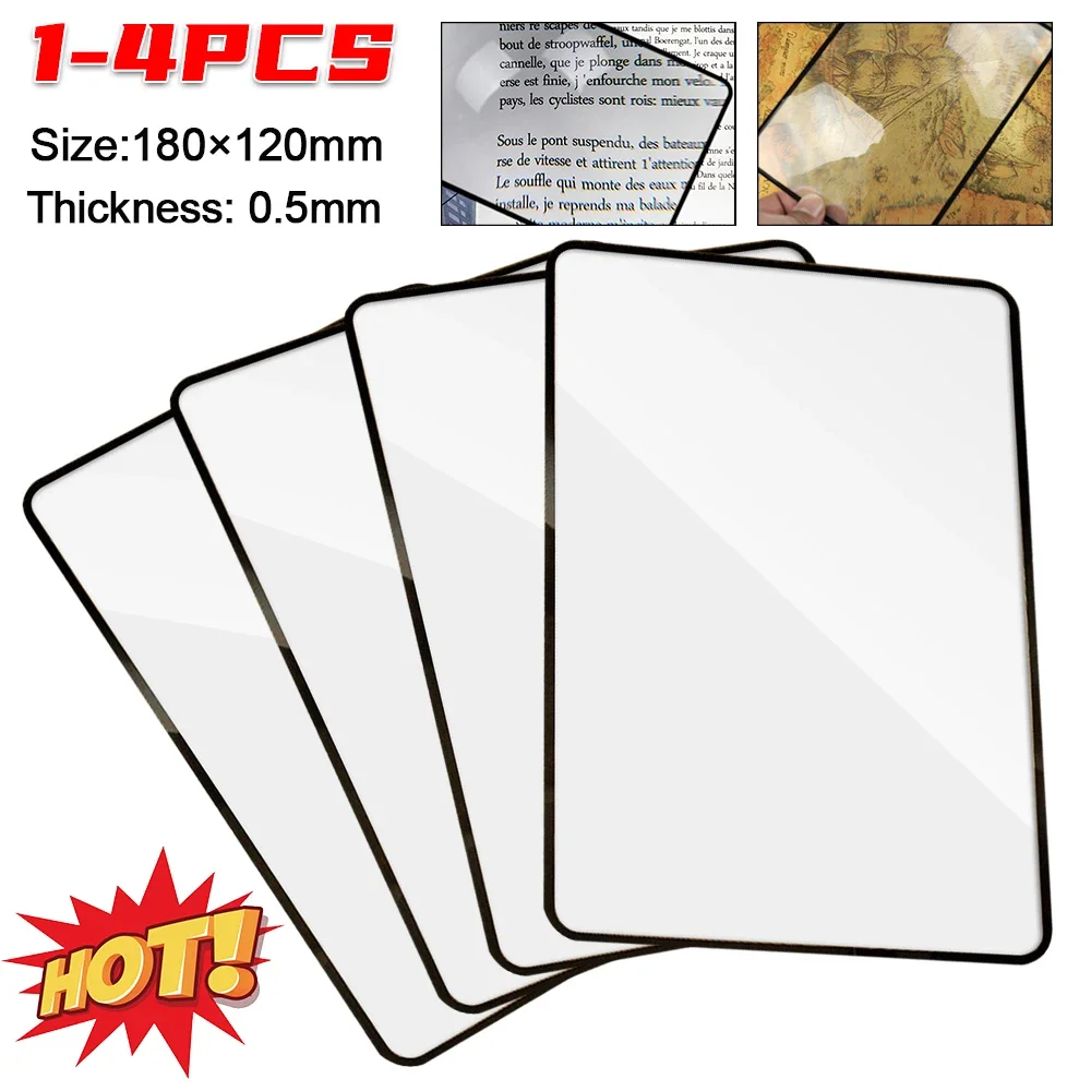 A5 Full Page Large Sheet 3X Magnifier Magnifying Glass Book Page ...