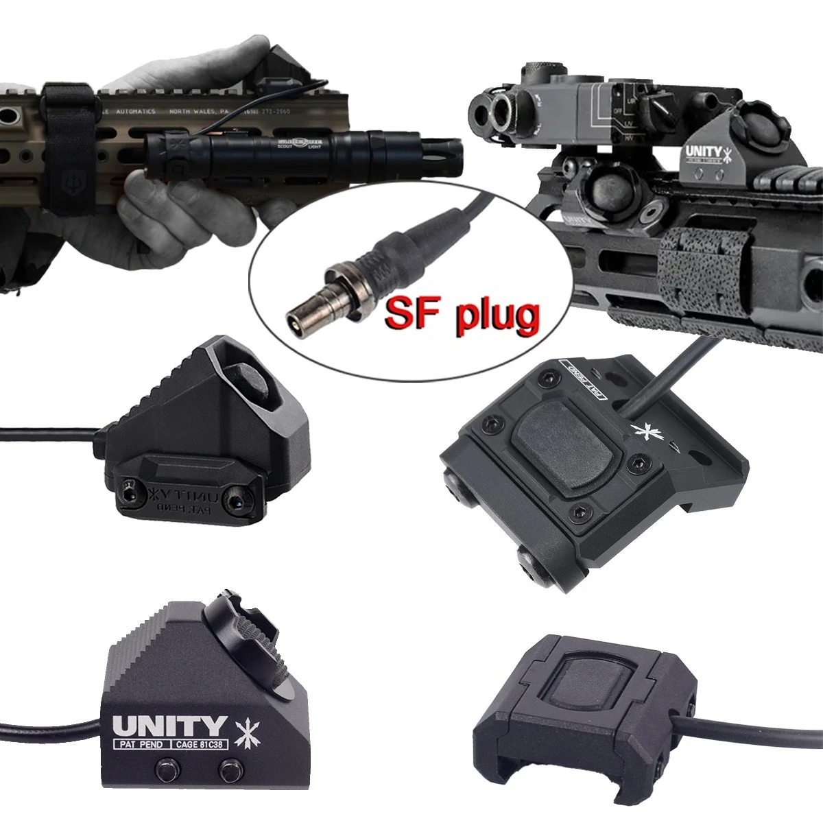 Hot Button Tactical UNITY AXON SL Remote Pressure Switch Fit MLOK ...