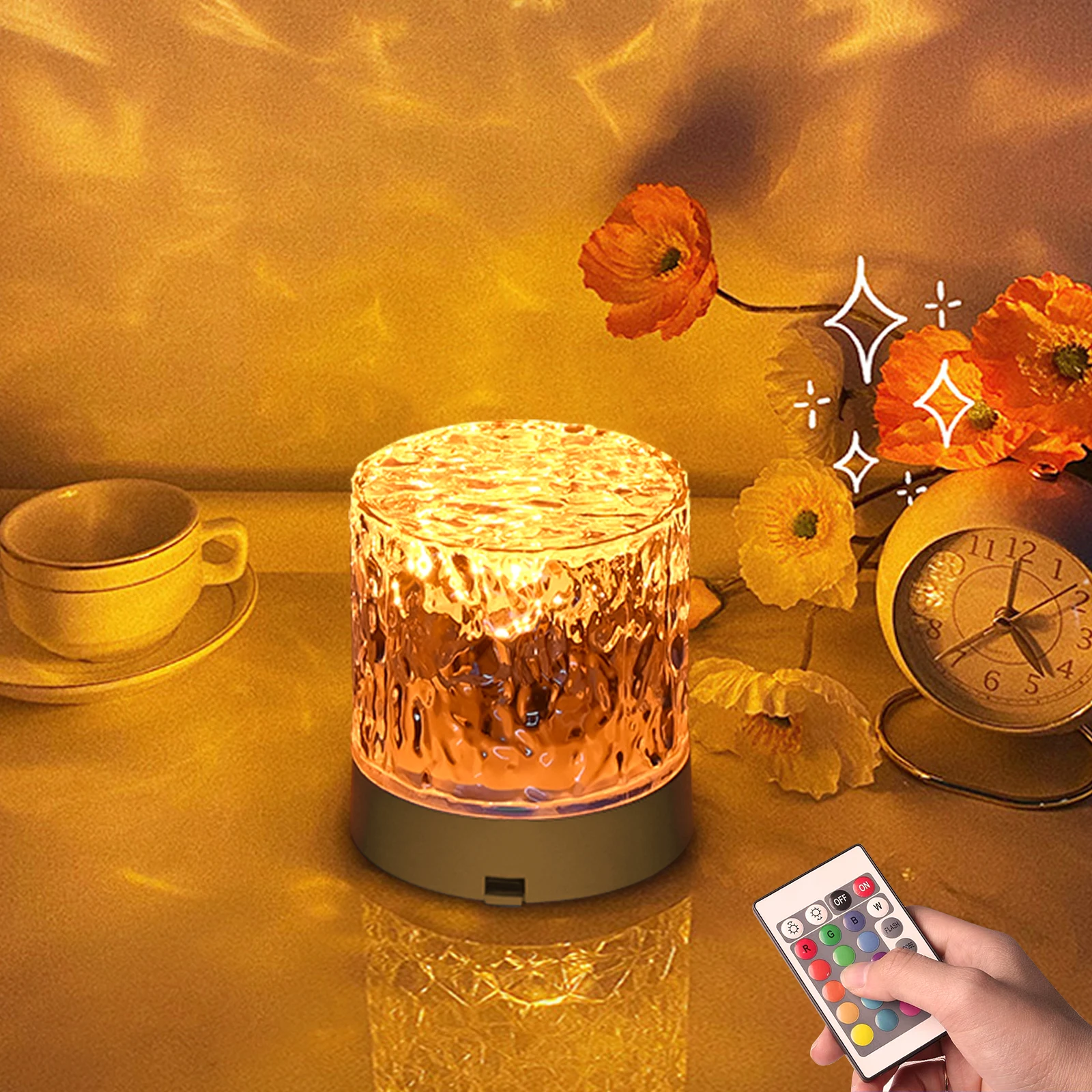 LED-Water-Ripple-Ambiance-Night-Light-USB-Rotating-Projection-Crystal ...