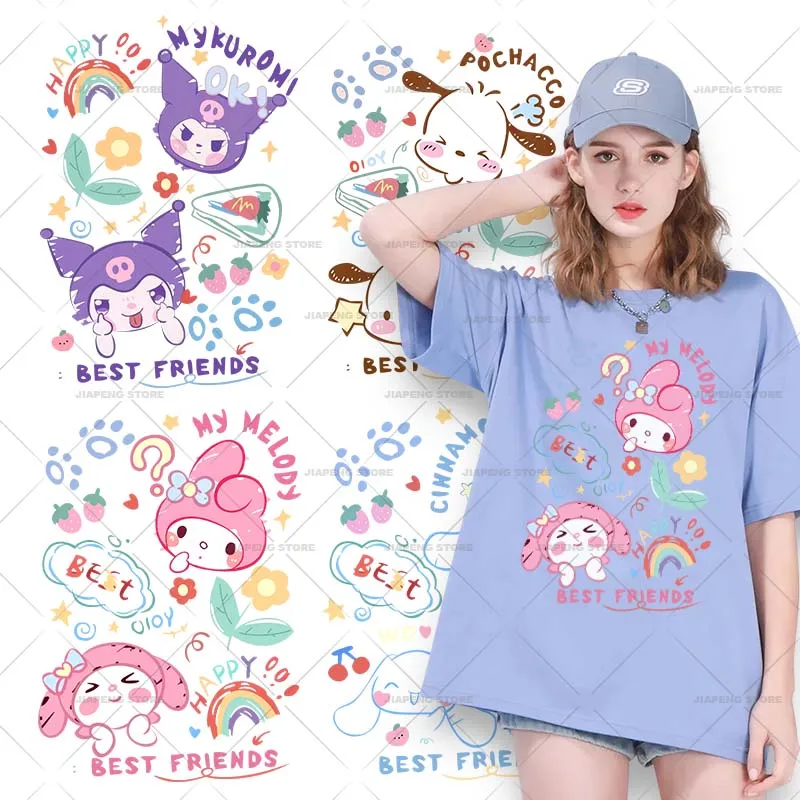 Sanrio-Hello-Kitty-Iron-on-Patches-Heat-Transfers-For-Clothes ...