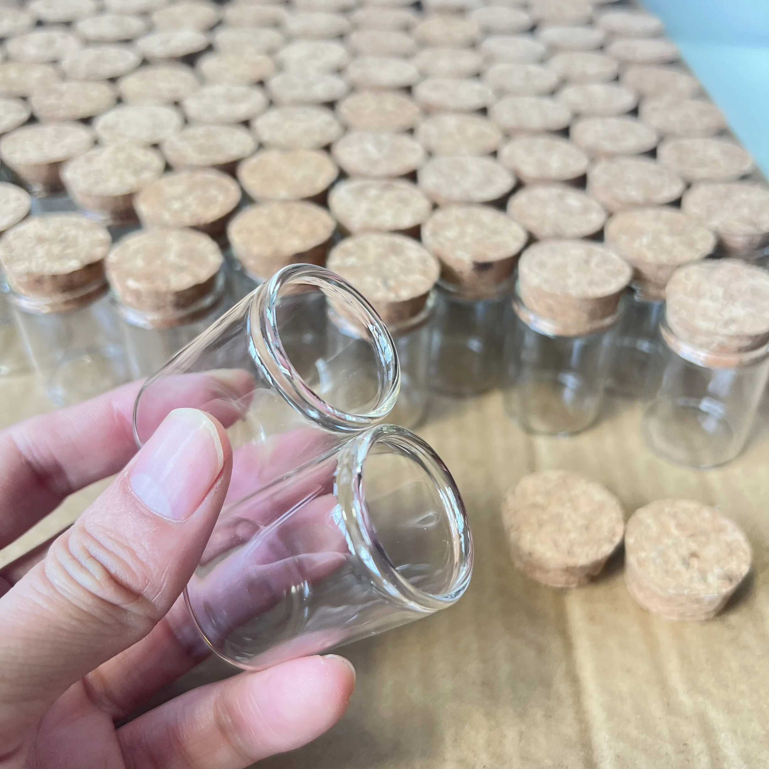 30 Pcs 15ml 30x40mm Glass Bottles Cork Stopper Test Tube Jars Tiny ...