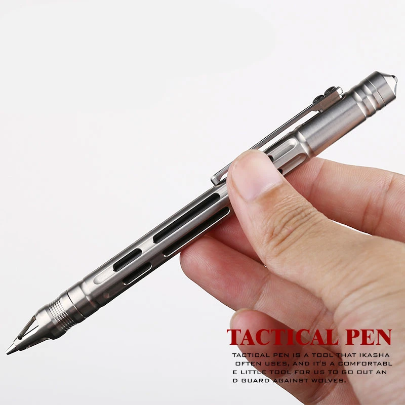 EDC Titanium Alloy Automatic Tactical Two Usage Pen Pencil Outdoor ...