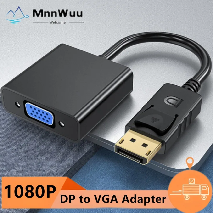 DP to VGA Adapter Cable 1080P DisplayPort to VGA Converter Cable DP ...