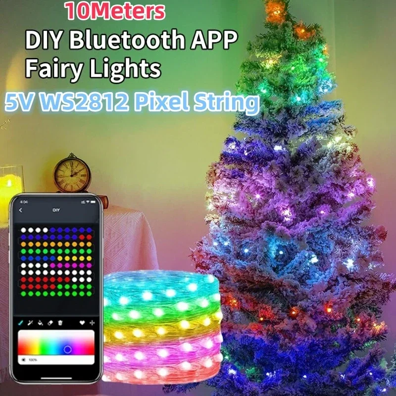 10Meters 5V USB WS2812 2811 Christmas Led Fairy Lights Decoration ...