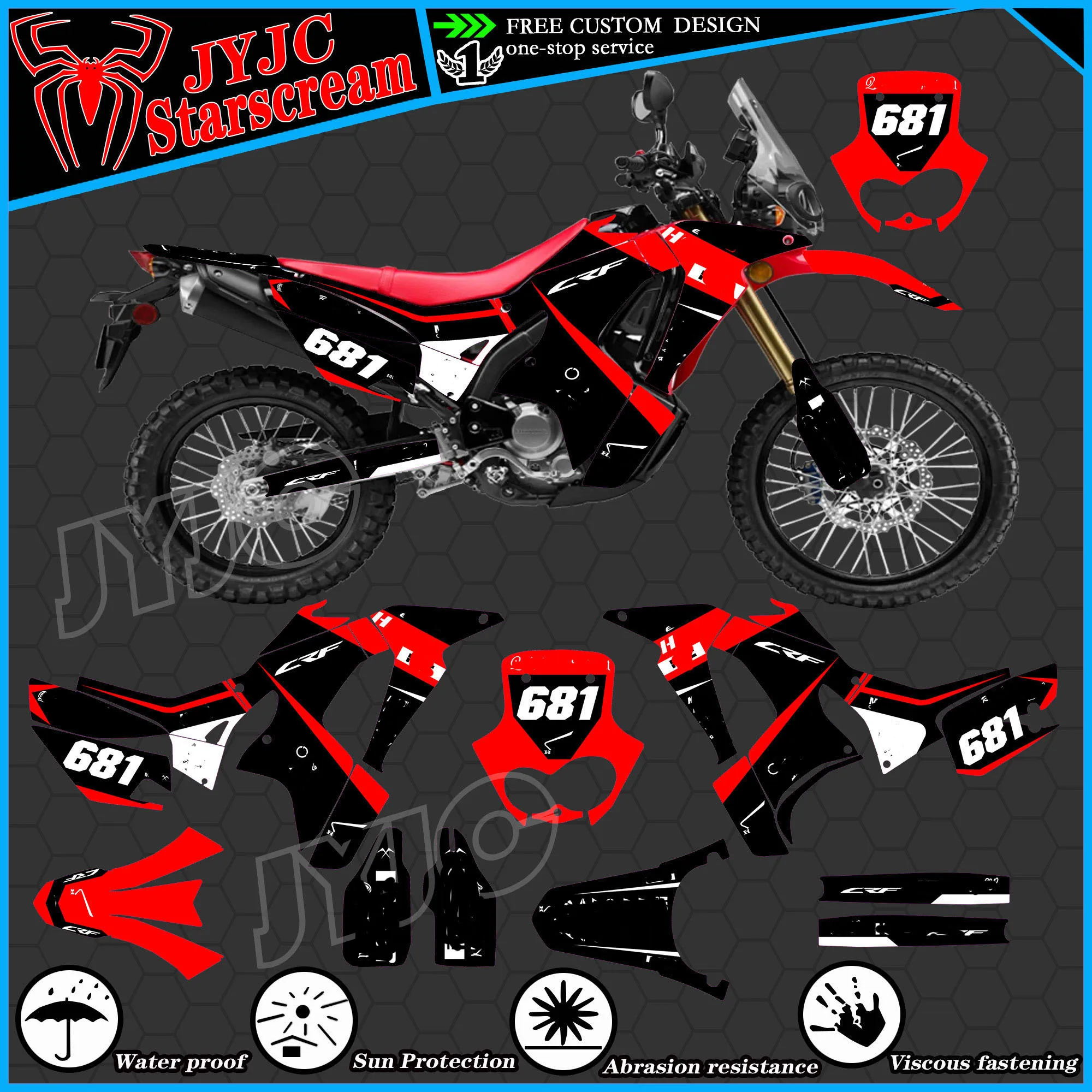 Graphic-Kit-for-2017-2018-2019-2020-2021-CRF250-CRF300-RALLY-Motorcycle ...