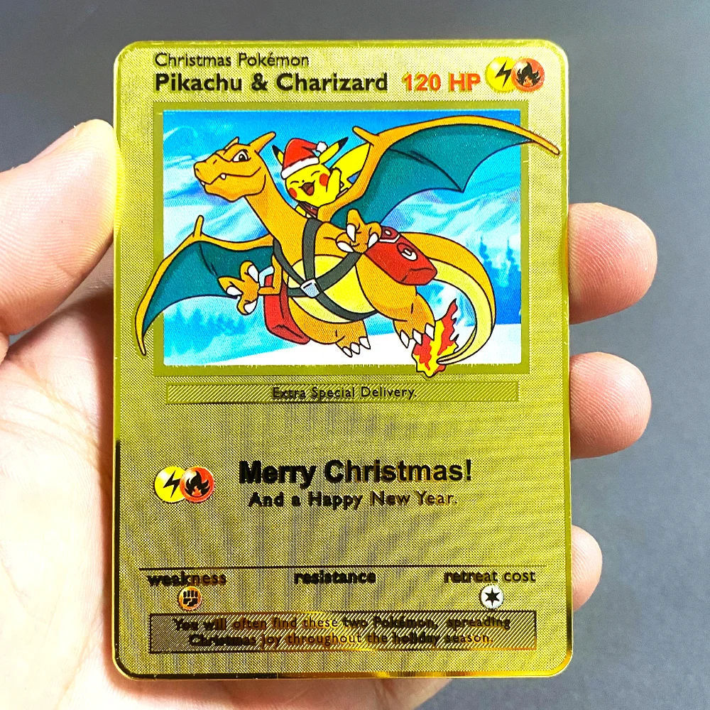 10000 Points High HP Pikachu Charizard Arceus Mewtwo Gold Black English ...