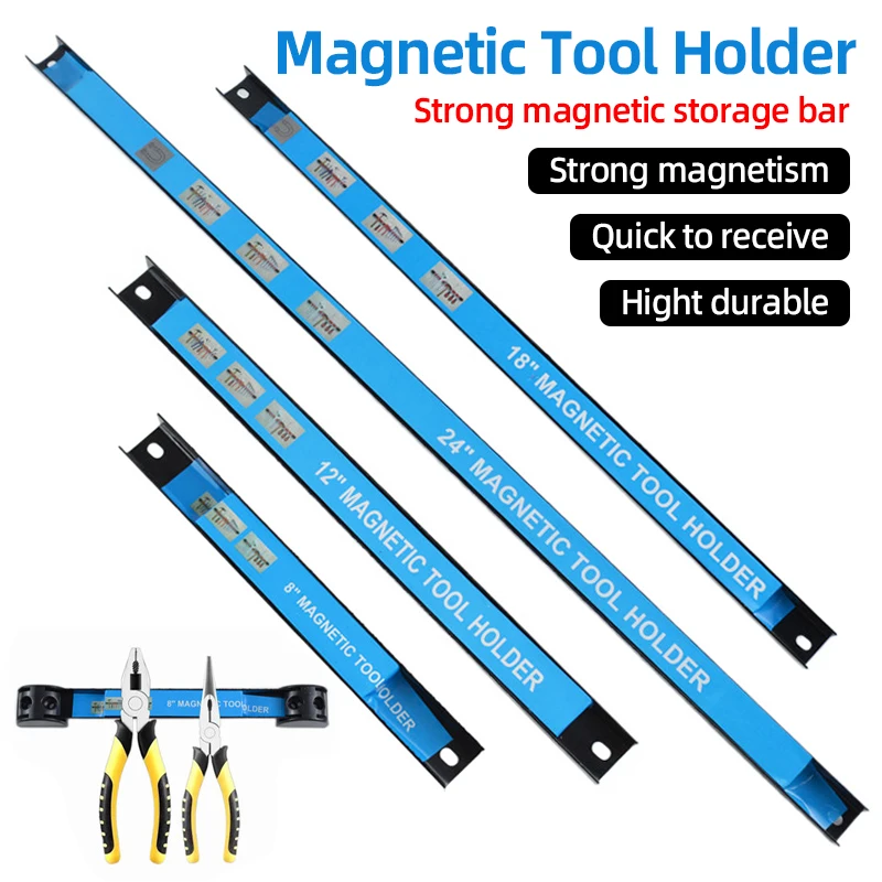 Magnetic Tool Holder Heavy-duty Magnet Tool Bar Long Strip Garage ...