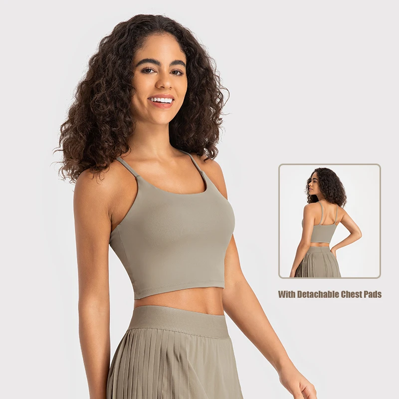 Light-Support-Padded-Sports-Bras-Women-Cotton-Feel-Self-Bra-Fitness ...