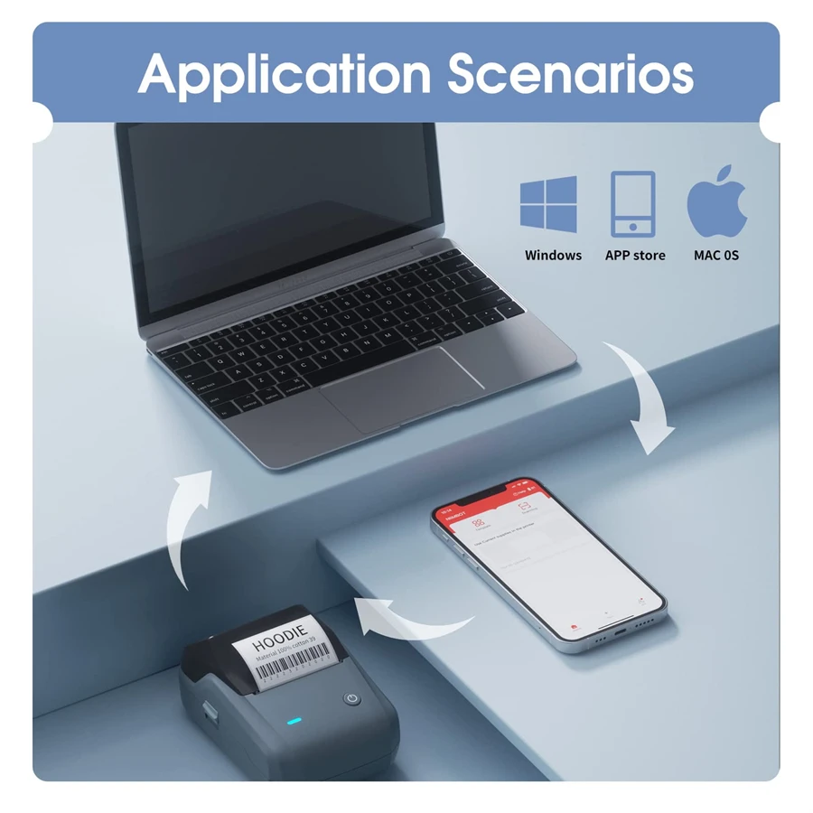 Mini Bluetooth Thermal Label Printer – Desk Ready Shop