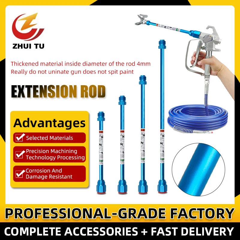 Airless Paint Sprayer Gun Base Extension Pole Rod 20cm/25cm/30cm/50cm ...